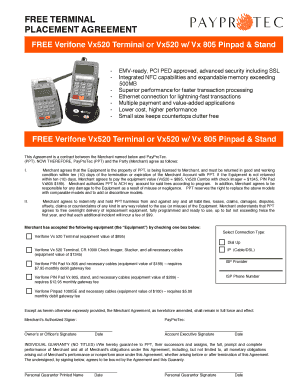 Fillable Online FREE TERMINAL Fax Email Print - pdfFiller