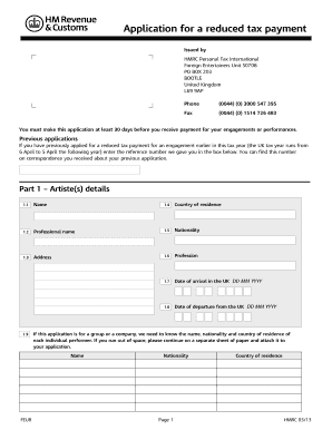 Fillable Online HMRC Personal Tax International Fax Email Print - pdfFiller
