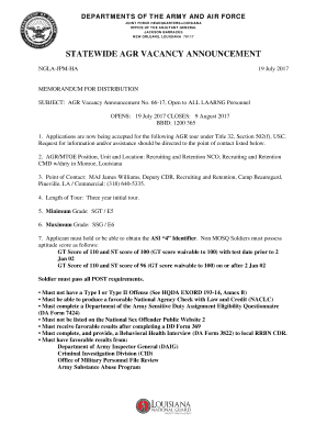 Fillable Online 66-17, Open to ALL LAARNG Personnel Fax Email Print ...