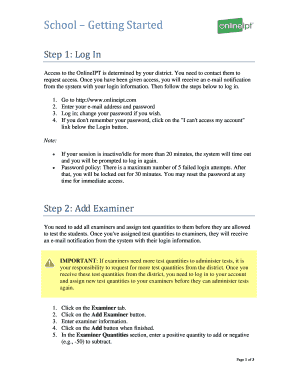 Fillable Online School Getting Started Fax Email Print - pdfFiller