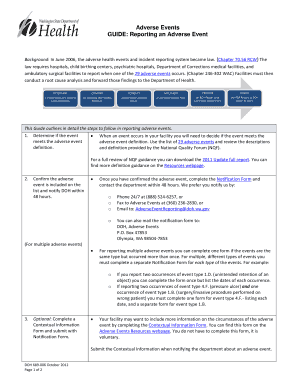 Fillable Online GUIDE: Reporting an Adverse Event Fax Email Print - pdfFiller
