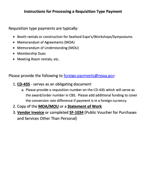 Fillable Online Instructions for Processing a Requisition Type Payment Fax Email Print - pdfFiller
