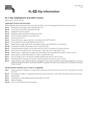 Fillable Online RL- 1 Slip Information Fax Email Print - pdfFiller