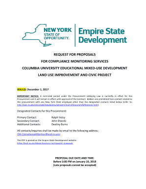 Fillable Online esd ny Columbia University Compliance Monitoring ...