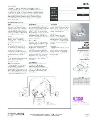 Fillable Online Iris. Iris Specification Sheet Fax Email Print - pdfFiller