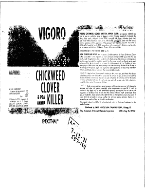 Fillable Online U.S. EPA, Pesticide Product Label, VIGORO CHICKWEED ...