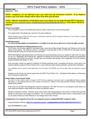 Fillable Online DFCS Travel Policy Updates Fax Email Print - pdfFiller