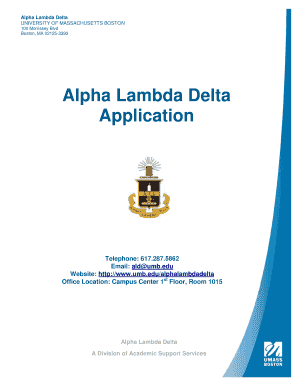Fillable Online Alpha Lambda Delta Application. Alpha Lambda Delta Application Fax Email Print ...