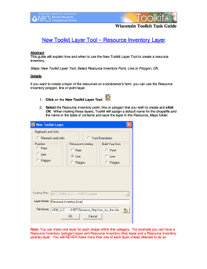 Fillable Online New Toolkit Layer ToolResource Inventory Layer Fax Email Print - pdfFiller