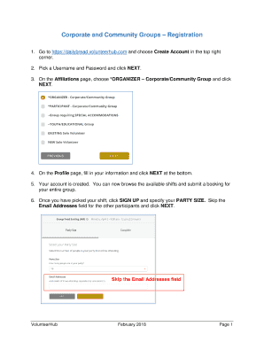 Fillable Online Corporate and Community Groups Registration Fax Email ...