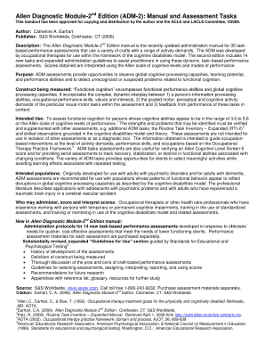 Allen Cognitive Level Screen Manual Pdf - Fill Online, Printable ...