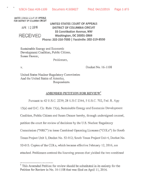 Fillable Online Amended Petition for Review. Fax Email Print - pdfFiller