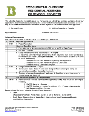 Fillable Online Major Remodel or Addition Checklist - Residential Fax ...