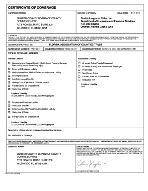 Fillable Online CERTIFICATE OF COVERAGE Fax Email Print - pdfFiller