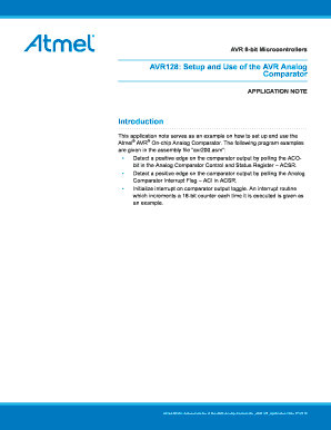 Fillable Online AVR128. This application note serves as an example on ...