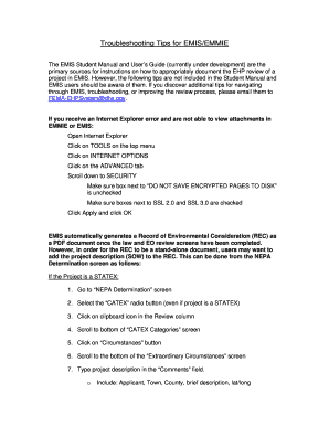Fillable Online EMIS Troubleshooting Tips Fax Email Print - pdfFiller