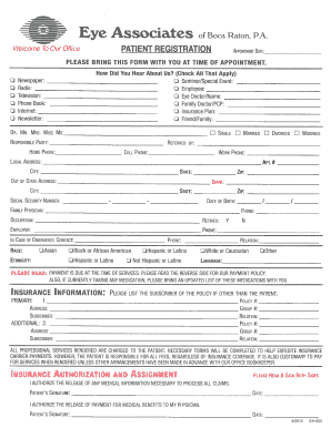 Fillable Online Patient Registration Form - Eye Associates of Boca ...