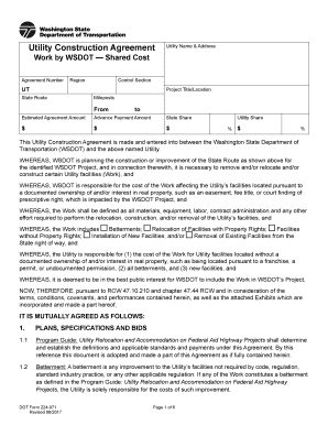 Fillable Online Utility Construction Agreement Fax Email Print - pdfFiller