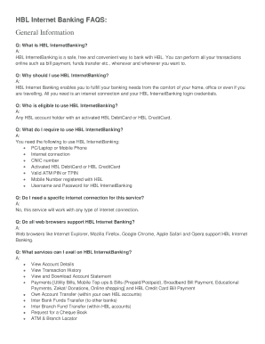 Hbl Internet Banking - Fill Online, Printable, Fillable, Blank | pdfFiller