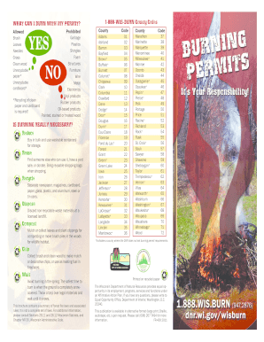 Fillable Online dnr wi Burning Permits Fax Email Print - pdfFiller
