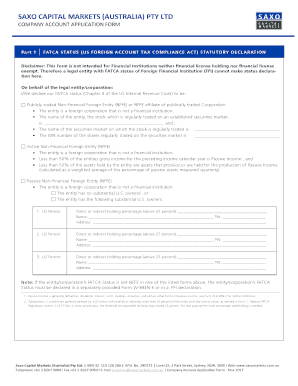 Fillable Online FATCA STATUS (US FOREIGN ACCOUNT TAX COMPLIANCE ACT ...