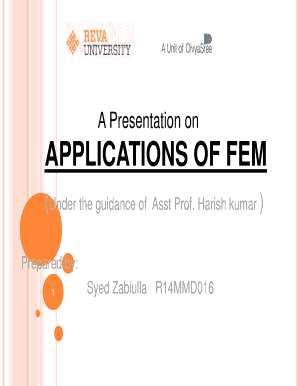 Fillable Online APPLICATIONS OF FEM Fax Email Print - pdfFiller