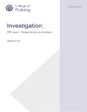 Fillable Online PIP Level 1 Responding to an Incident Fax Email Print ...
