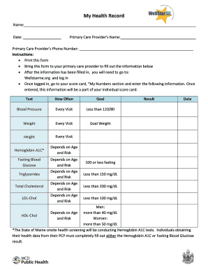 Fillable Online My Health Record Fax Email Print - pdfFiller