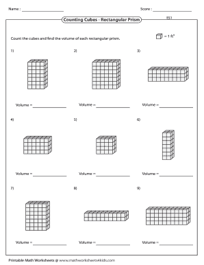 Fillable Online Counting Cubes - Rectangular Prism Fax Email Print ...