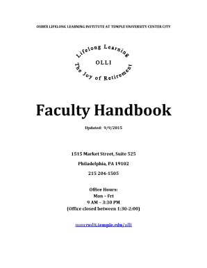Fillable Online Faculty Handbook - Temple University Fax Email Print - pdfFiller