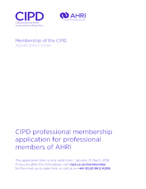 Fillable Online CIPD professional membership Fax Email Print - pdfFiller
