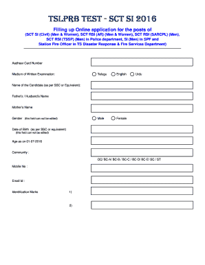 Fillable Online SCT SI Dummy Application form.docx Fax Email Print ...