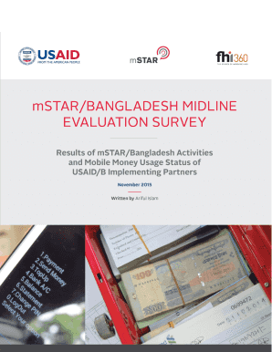 Fillable Online pdf usaid mSTAR/Bangladesh Midline Evaluation Survey ...