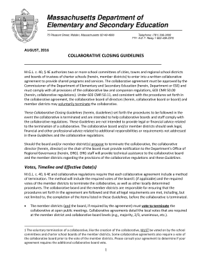 Fillable Online Collaborative Closing Guidelines Fax Email Print ...