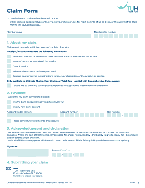 Fillable Online Use this form to make a claim by email or post Fax ...