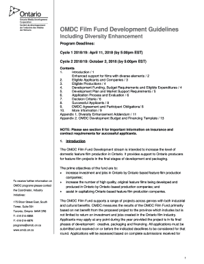 Fillable Online OMDC Film Fund Fax Email Print - pdfFiller