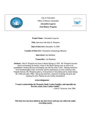 Fillable Online TRANSCRIPTION TEMPLATE Fax Email Print - pdfFiller