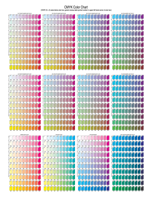 Fillable Online CMYK Color Chart Fax Email Print - pdfFiller