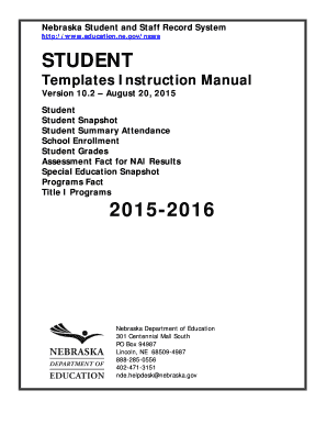 Fillable Online education ne 2011-2012 Student Templates Instruction ...