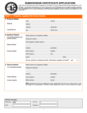 Fillable Online made under the Environmental Planning and Assessment ...