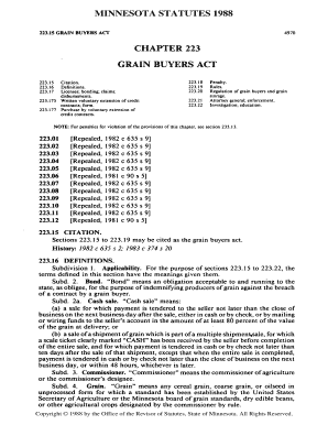 Fillable Online 15 GRAIN BUYERS ACT Fax Email Print - pdfFiller