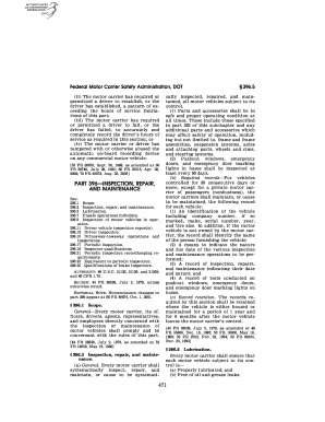 Fillable Online 49 cfr 396 - inspection, repair, and maintenance - US Government ... Fax Email ...