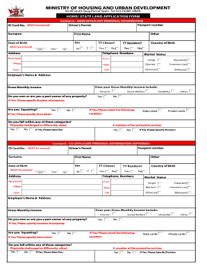 Fillable Online MINISTRY OF HOUSING AND URBAN DEVELOPMENT Fax Email ...