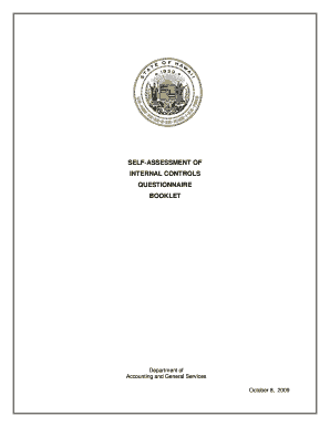 Fillable Online self-assessment of internal controls questionnaire ...