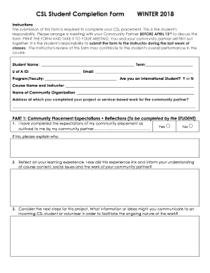 Fillable Online University of Alberta Community Service-Learning ...