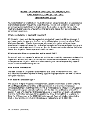 Fillable Online EARLY NEUTRAL EVALUATION (ENE) Fax Email Print - pdfFiller