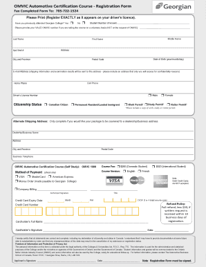 Omvic Georgian College - Fill Online, Printable, Fillable, Blank ...