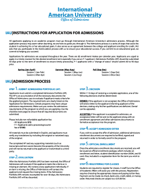 Fillable Online All applicants applying to an academic program must go ...