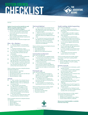 Fillable Online Checklist Section Council Fax Email Print - pdfFiller