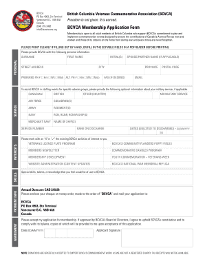 Bcvca - Fill Online, Printable, Fillable, Blank | pdfFiller